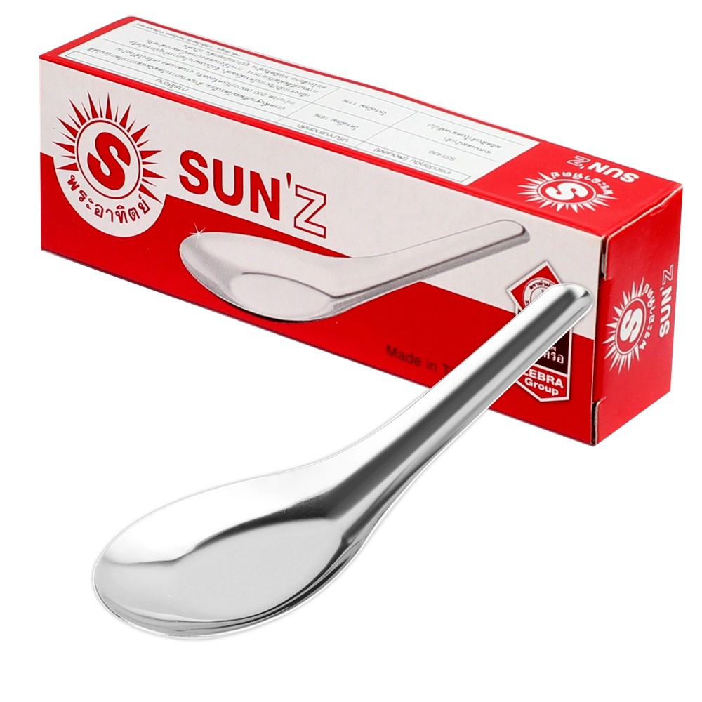ช้อนสั้นสเตนเลส แพ็ค 12 คัน รุ่น sun-zebra-spoon-soup-07a-Boss | Shopee ...