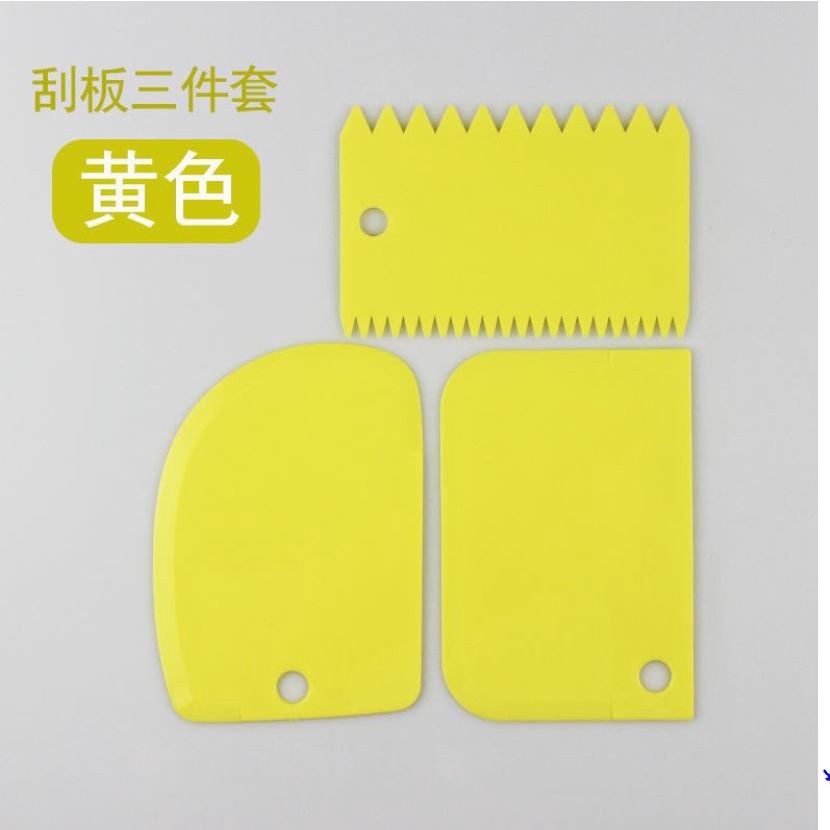 [ถูกที่สุด ] Set 3ชิ้น แผ่นปาดครีมปาดเค้ก ที่ตัดแป้งขนมปัง Shopee