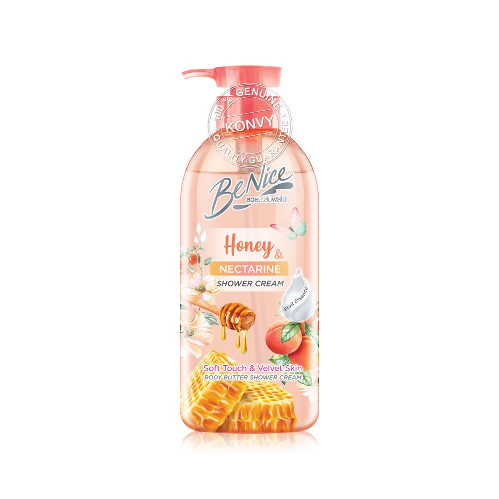 BeNice Shower Cream Honey & Nectarine Body Butter 450ml. | Shopee Thailand