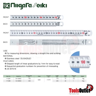 SK Niigata Seiki Metal Rules ไม้บรรทัดมิลล้วนสแตนเลส | Shopee Thailand