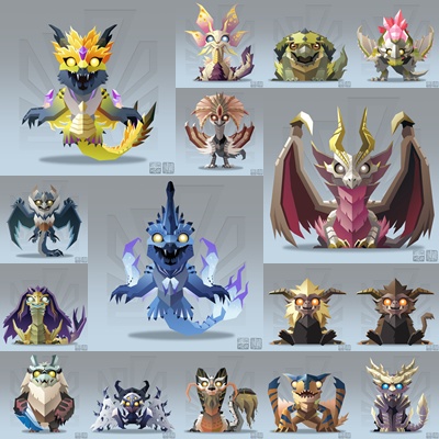 Monster Hunter Rise : Sunbreak Vinyl Sticker Pack 3 "Logo Version ...