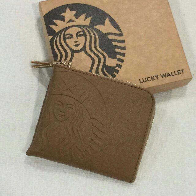 กระเป๋าสตางค์ STARBUCKS LUCKY WALLET สีน้ำตาล ไม่มีกล่อง | Shopee Thailand