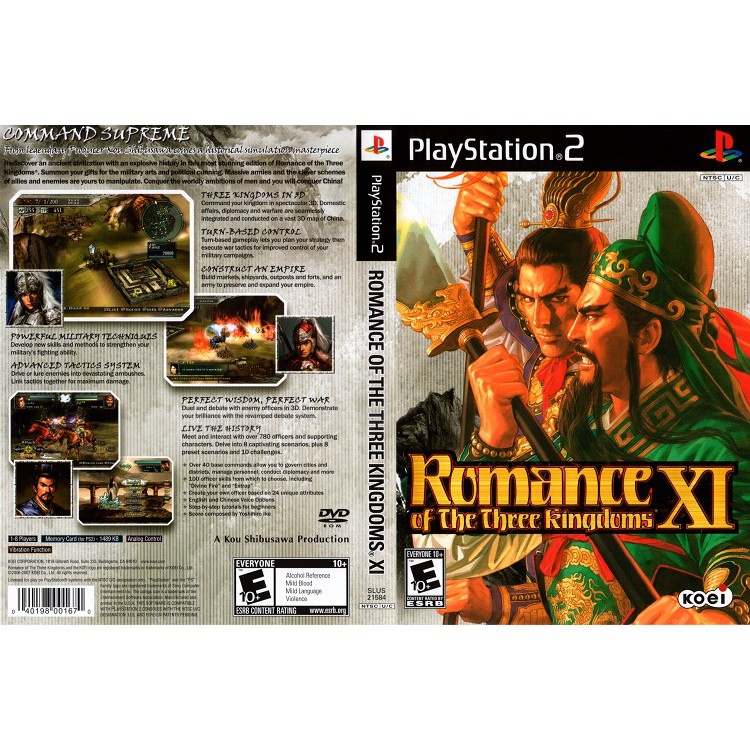 ROMANCE OF THE THREE KINGDOMS 11 [PS2 US : DVD5 1 Disc] | Shopee Thailand