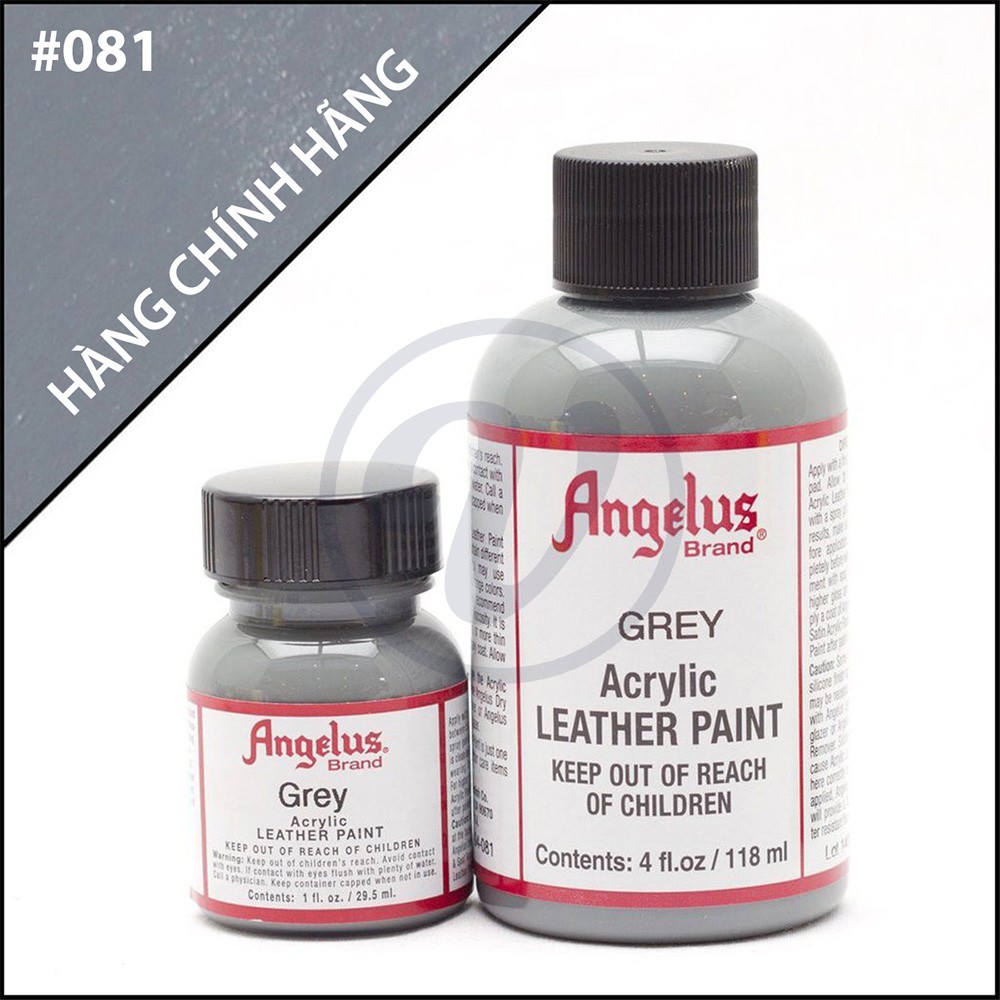 [ของแท้ - ไม่มีรายละเอียด] สีเทา 081 - ANGELUS Leather Paint Standard ...