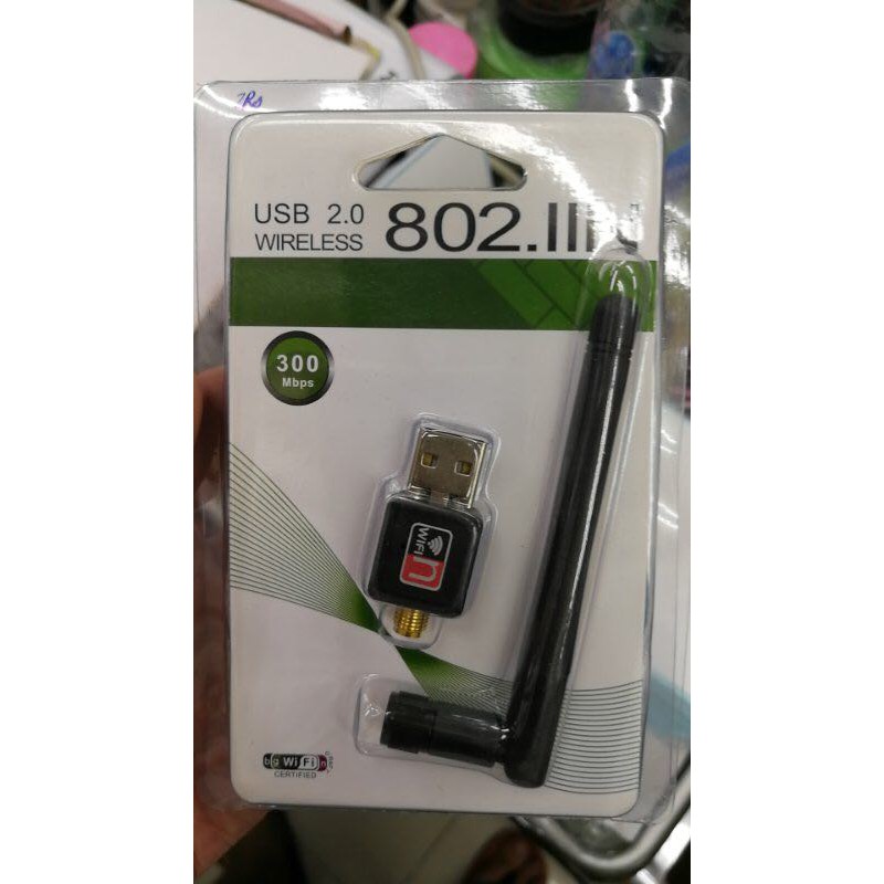 Mini USB WiFi 300Mbps Wireless Adapter 802.11n/g/b USB wireless ตัวรับสัญญาณไวฟาย แบบมีเสาอากาศ ...