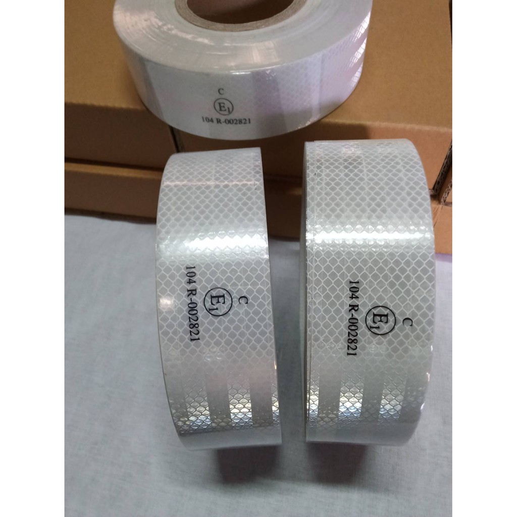 สติ๊กเกอร์สะท้อนแสงสีขาว มีขอบกันน้ำ E1 104-R ขนาด 1 เมตร | Shopee Thailand