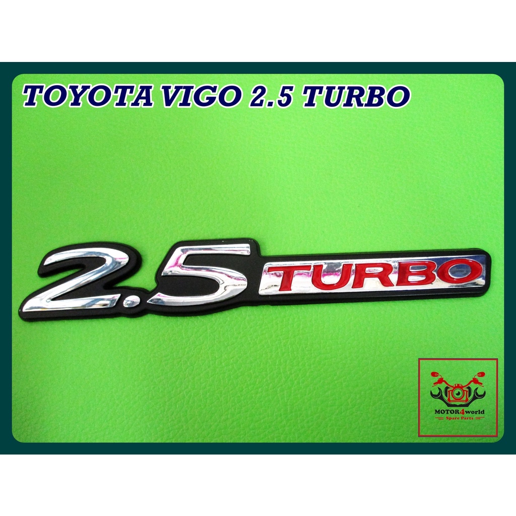 LOGO BADGE EMBLEM "SILVER" "CHROME" (20x3.5 cm.) For TOYOTA VIGO 2.5 ...