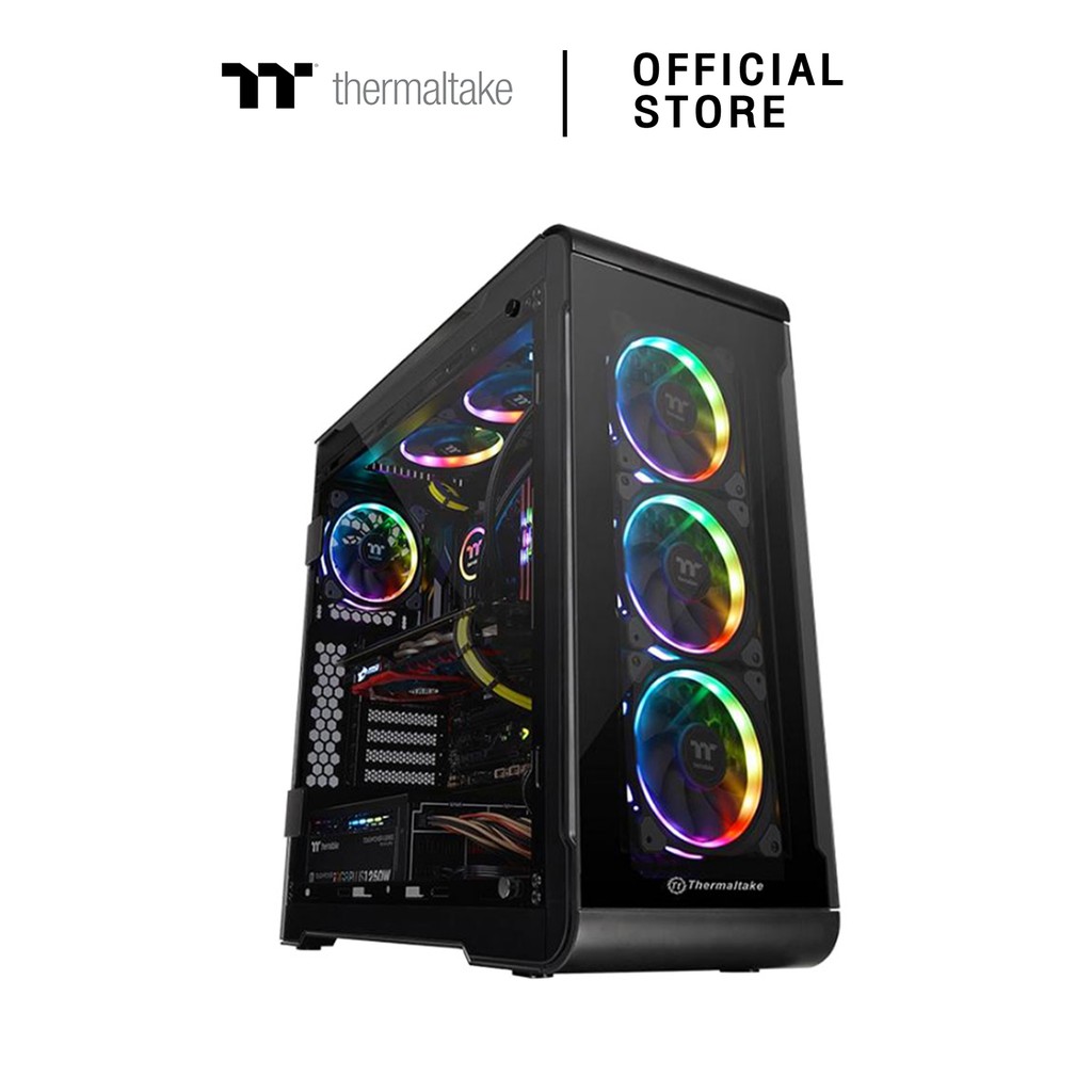 Thermaltake View 32 Tempered Glass RGB Edition Mid-Tower Chassis Case ...