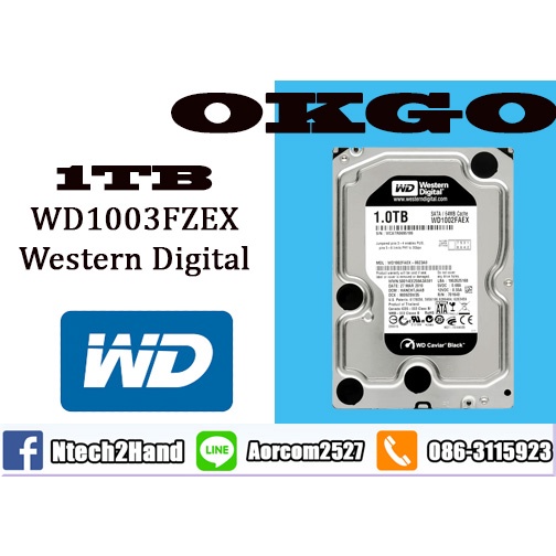 1 TB HDD WD BLACK (7200RPM, 64MB, SATA-3, WD1003FZEX) | Shopee Thailand