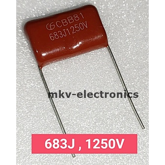 (2ตัว) 683J 1250V , CBB81683J1250V , Mylar Capacitor (รหัสสินค้า M02864 ...