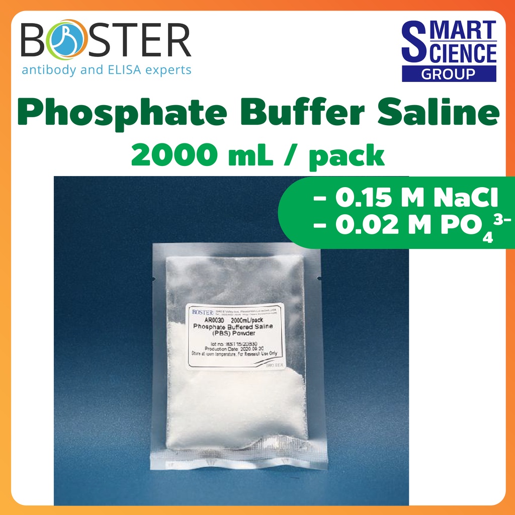 Phosphate Buffer Saline (PBS) แบบผง Powder ready to use ปรับ pH ...