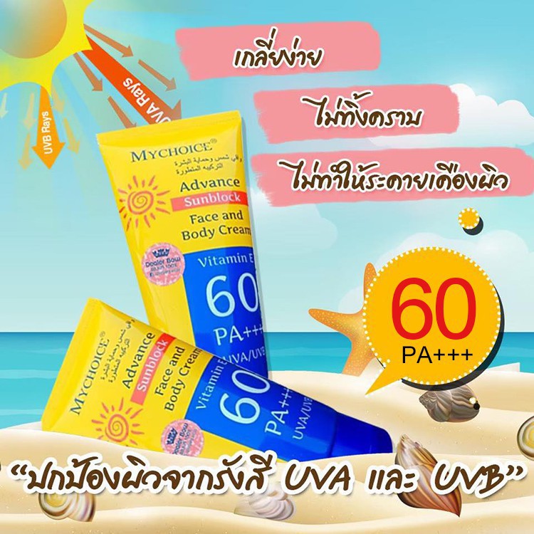 ของแท้ 100% ครีมกันแดด MYCHOICE FACE & BODY ขนาด 150 ml. | Shopee Thailand