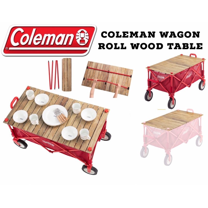 Coleman Wagon Roll Wood Table | Shopee Thailand