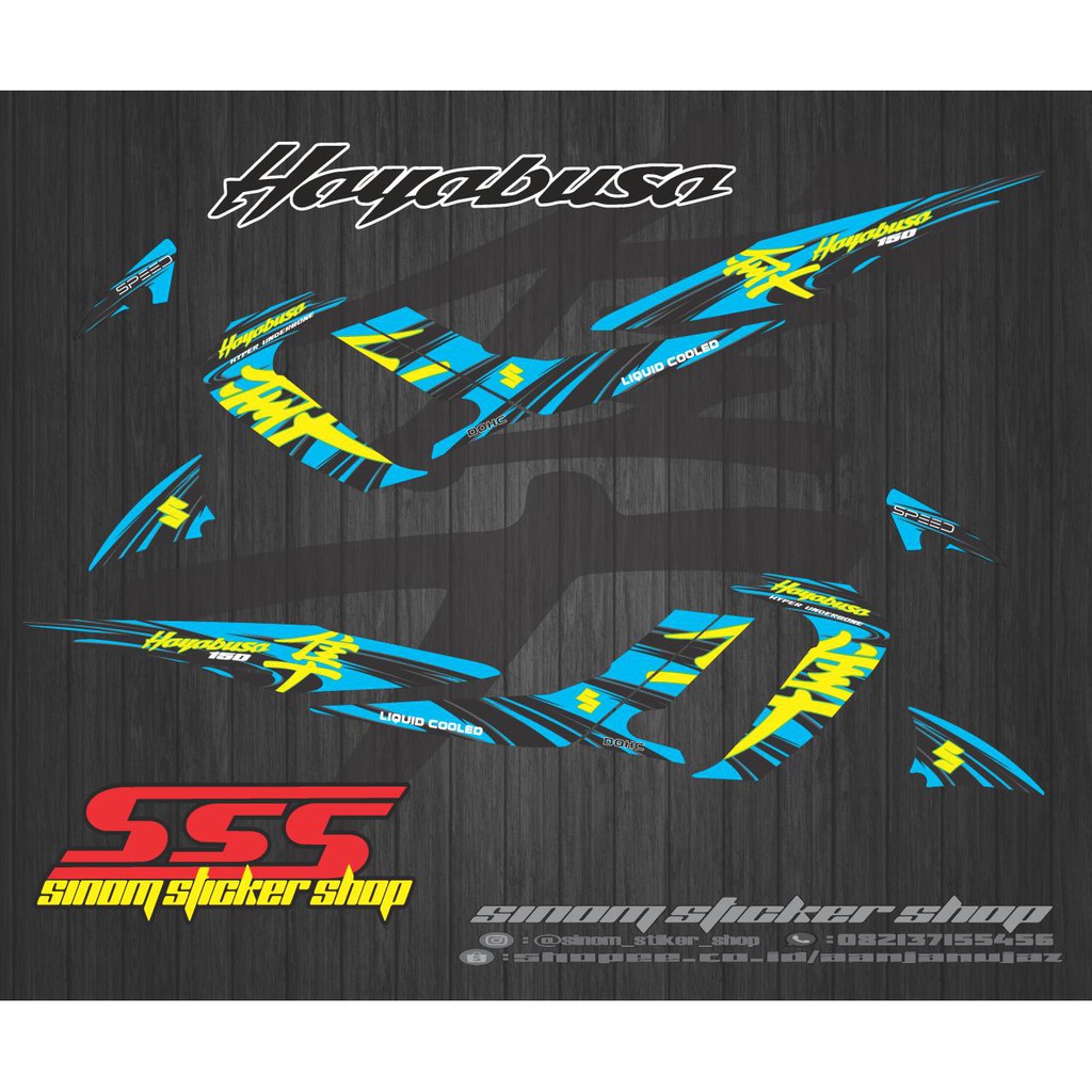 Striping Decal Variation Satria Fu Barong Hayabusa v2 | Shopee Thailand