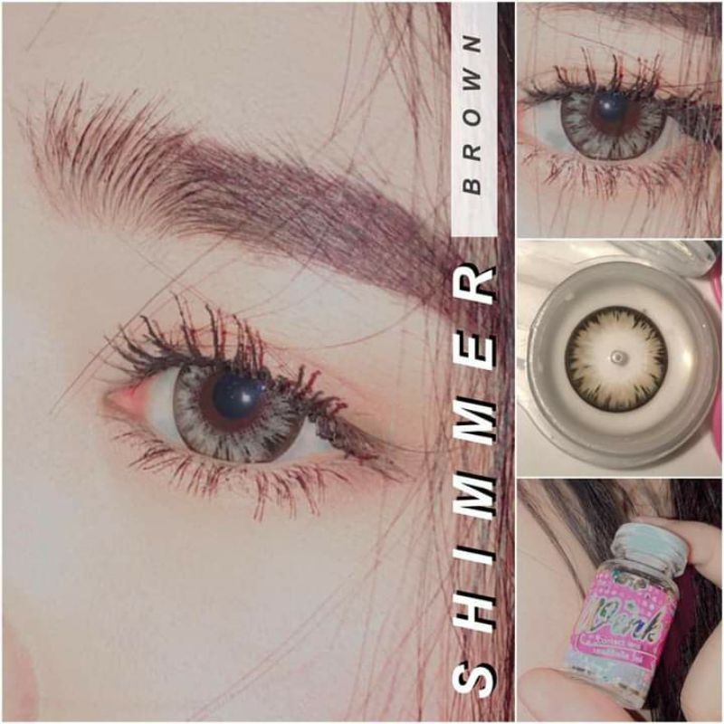คอนแทคเลนส์ลาย Shimmer brown | Shopee Thailand