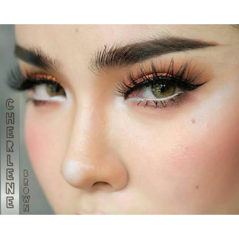 คอนแทคเลนส์ 🎉Cherlene Brown🎉(ลายเดียวกับ Cherry Brown)(Gaezz Secret)💝สี ...