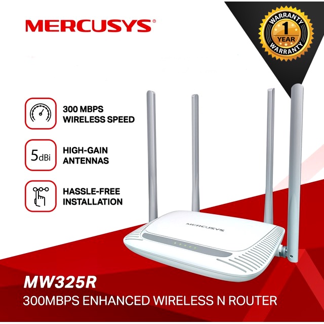 MERCUSYS (MW325R) 300Mbps Enhanced Wireless N Router ประกัน 1 ปี ...