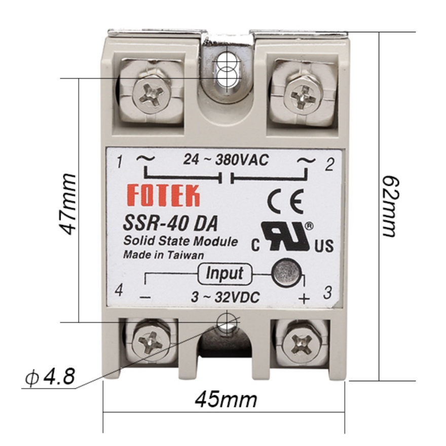 Solid State Relay (SSR) 40DA, 50DA , 60DA, 80DA, 100DA โซลิดสเตทรีเลย์ ...