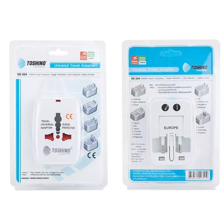 Toshino Universal Travel Adapter รุ่น DE-204 | Shopee Thailand
