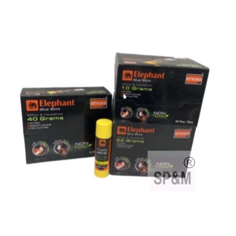 กาวแท่ง STICKO Elephant Glue ตราช้าง 10G.22G.40G. (ราคายกกล่อง/1ขนาด) | Shopee Thailand