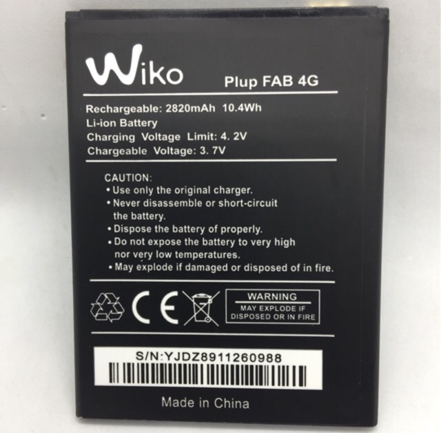 แบตเตอรี่Wiko Pulp Fab 4G (5260) | Shopee Thailand