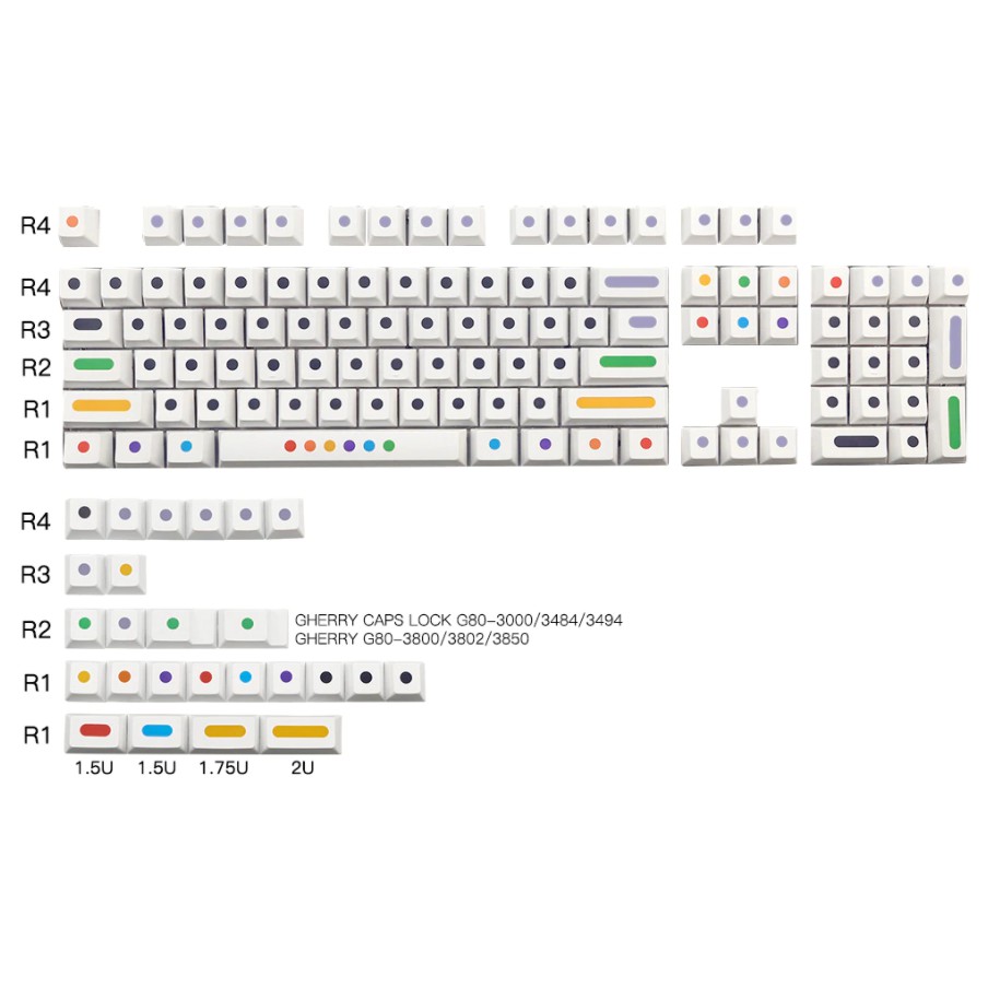 [โค้ดคุ้มลด 20%] Dots Keycap สีดำ คีย์แคป dots PBT Mechanical Keyboard ...