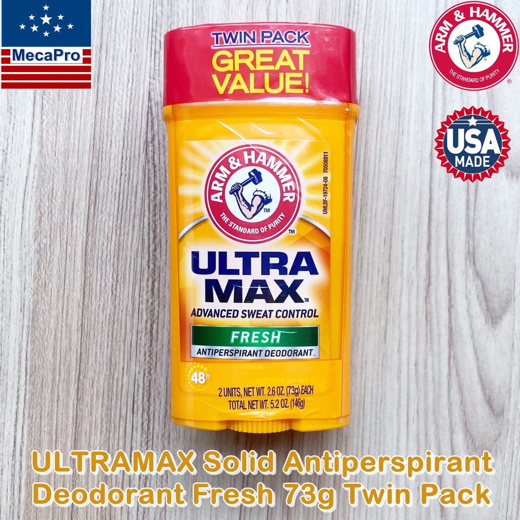 Arm & Hammer ULTRAMAX Solid Antiperspirant Deodorant Fresh 73g / Twin ...