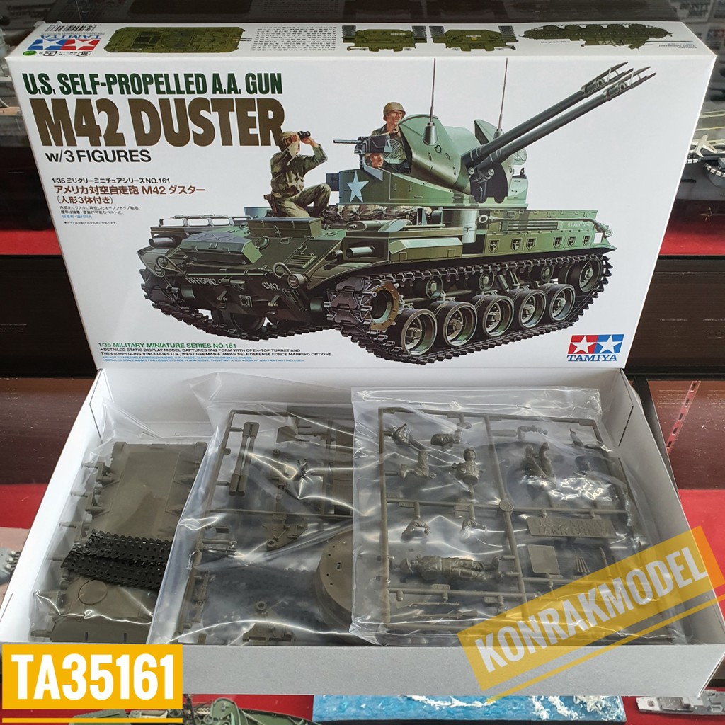 TAMIYA 35161 M42 Duster [1/35] พร้อมพิกเกอร์ทหาร 3 ตัว | Shopee Thailand