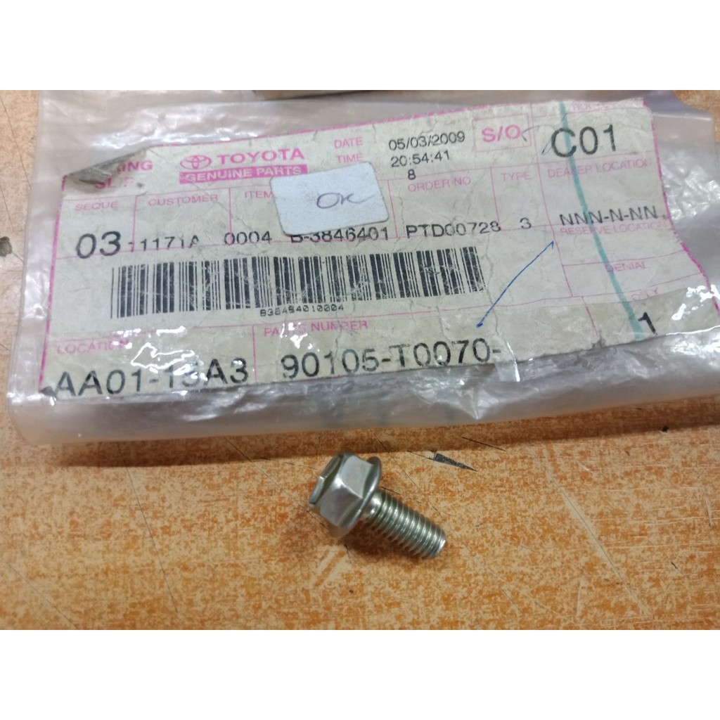 90105-T0070 โบลท์หกเหลี่ยม ALL ใช้ได้หลายรุ่น (ราคาต่อ 1 ชิ้น) **รบกวน ...