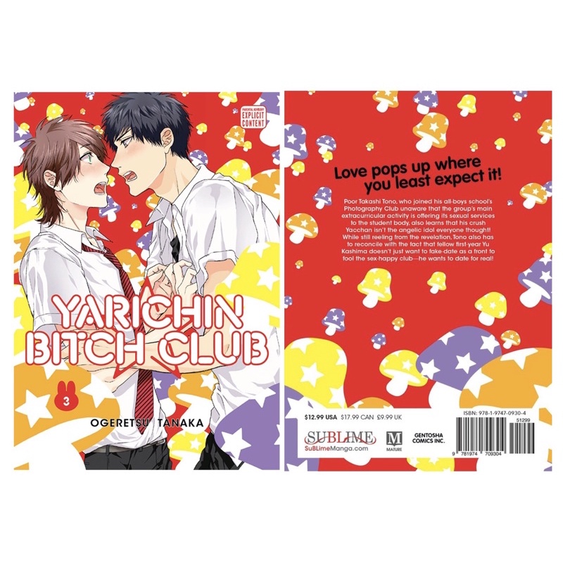 Yarichin Bitch Club [English Manga] (individual) Volume 1-4 (BL /Yaoi) + limited edition ...