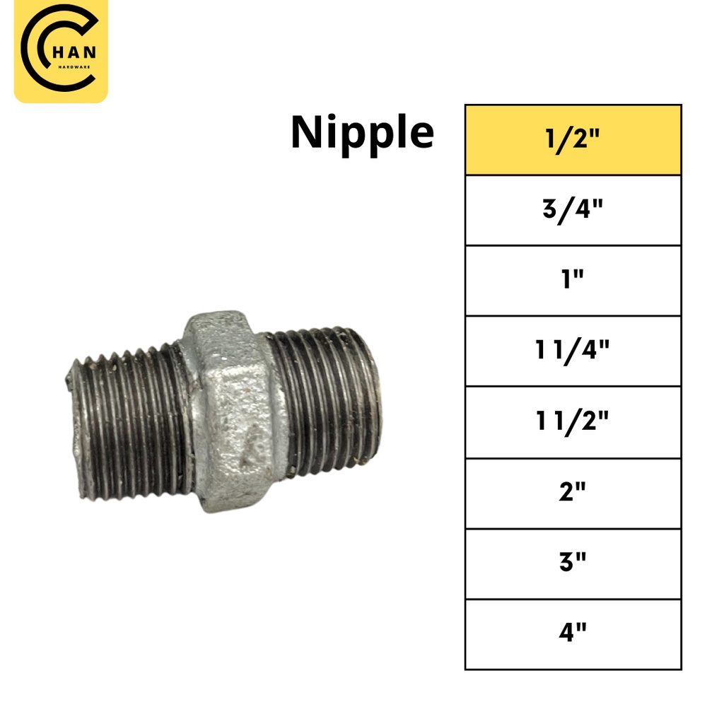 [1/2 นิ้ว] ข้อต่อ GI เหล็กชุบสังกะสี Besi | Elbow Socket Tee End Cap ...