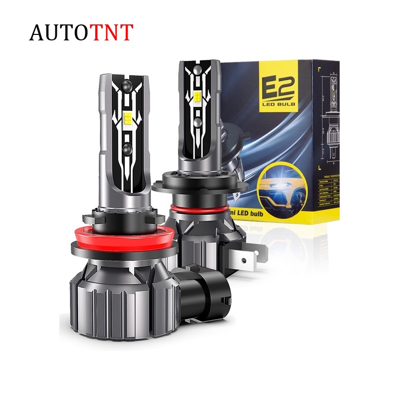 2PCS E2 ข้อผิดพลาดฟรี LED ไฟหน้ารถ 8000LM 6000K H4/H7/H8/H9/H11/ HB3 9005/HB4 9006 H16 LED Auto ...