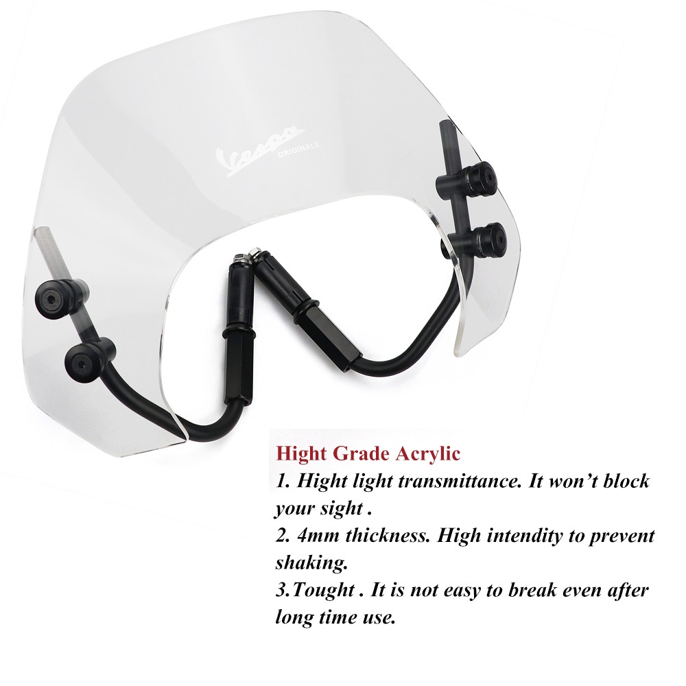 ชิลด์บังลม New Vespa ชิลด์ซิ่ง Sprint Primavera 150 GTS 300ชิวบังลม ชิว ...