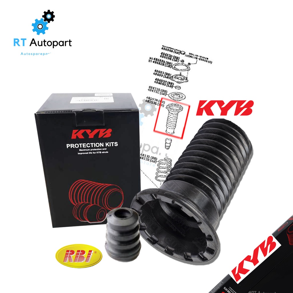 KYB / RBI (ชุด) กันกระแทกโช้คหน้า Toyota Vios Gen1 NCP41 NCP42 ปี03-07 ...