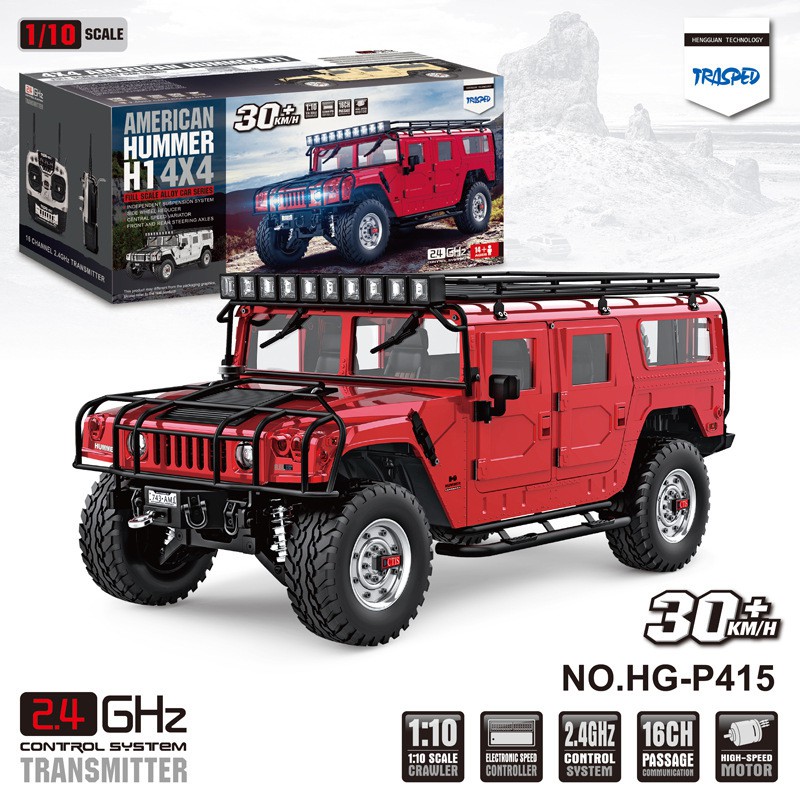รถสเกล บังคับวิทยุ 1/10 Hummer H1 ฮัมเมอร์ พร้อมเล่น HG P415 RTR Hummer ...