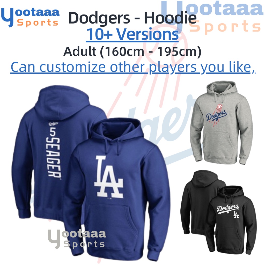เสื้อกันหนาว มีฮู้ด ทรงหลวม ลาย Mlb Los Angeles Dodgers สวมใส่สบาย สําหรับเล่นกีฬากลางแจ้ง【S-3XL ...