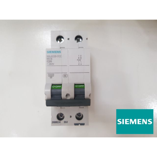 SIEMENS Miniature CIRCUIT BREAKER 2P 20A | Shopee Thailand