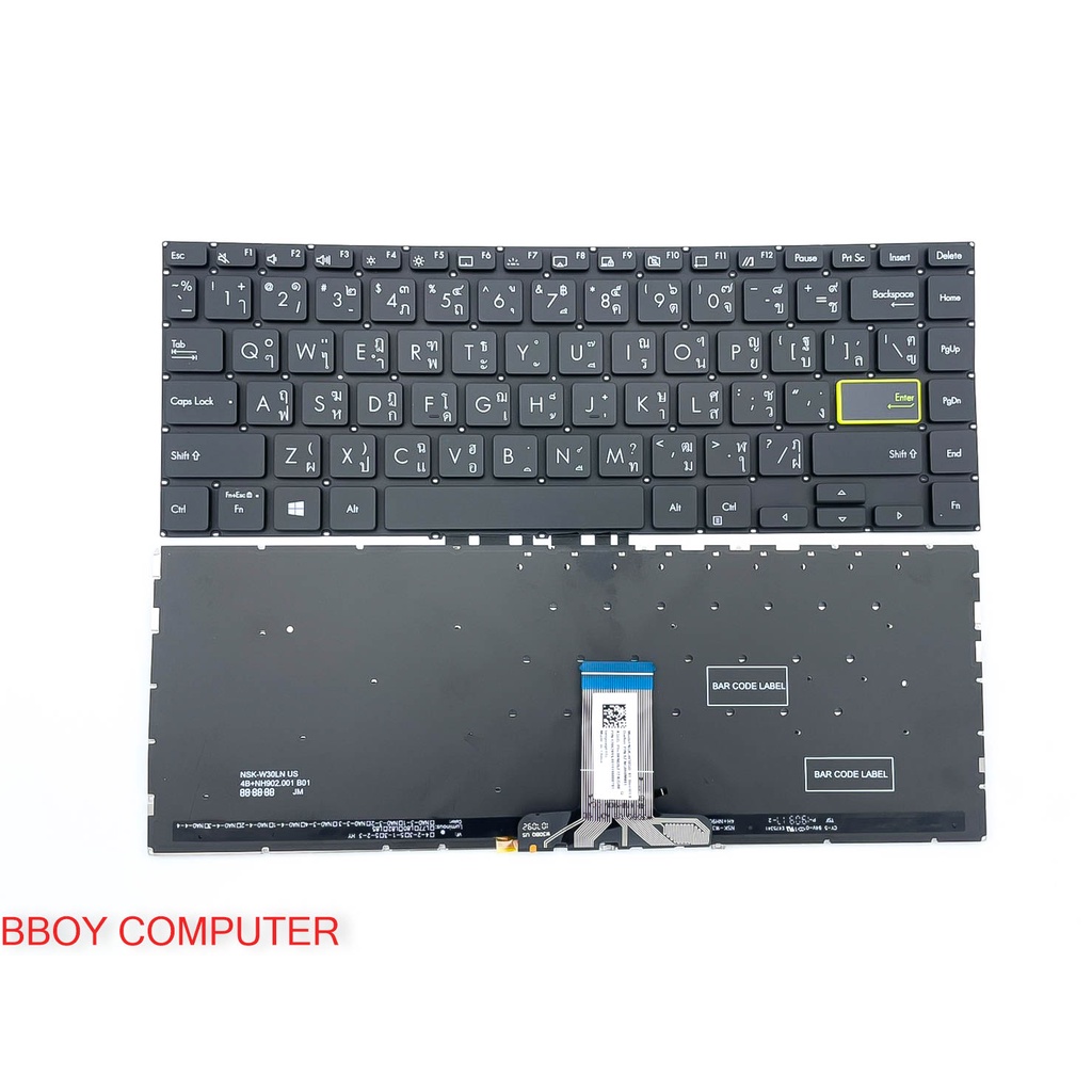 ASUS Keyboard คีย์บอร์ด ASUS VIVOBOOK FLIP 14 TM420I ไทย-อังกฤษ มีไฟ Backlite | Shopee Thailand