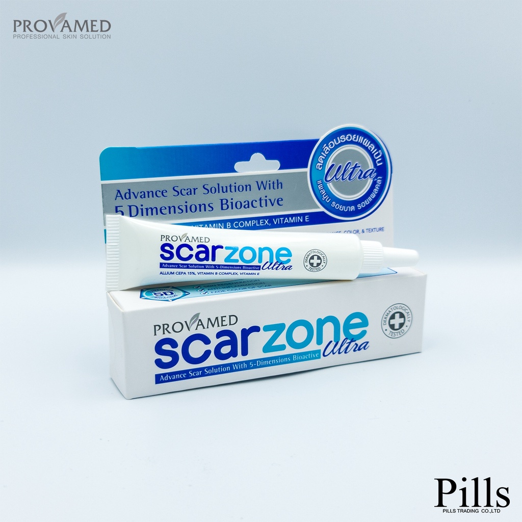 Provamed Scarzone Ultra 10g ลดรอยแผลเป็น แผลนูน รอยดำ รอยบาด ไฟไหม้ น้ำ ...