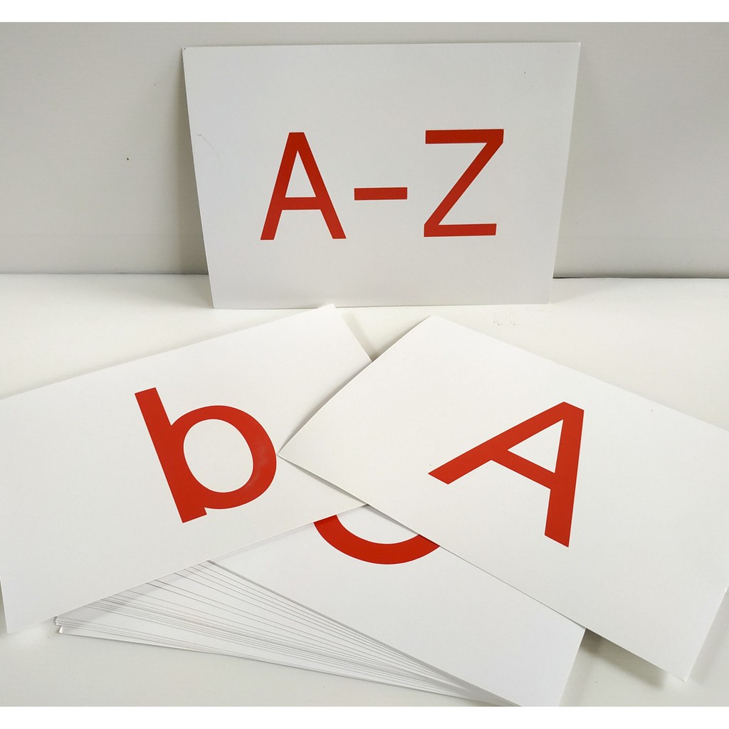 Flash Card A-Z a-z ขนาดใหญ่ 22x16 cm มีทั้งตัวพิมพ์ใหญ่และพิมพ์เล็ก ของ ...
