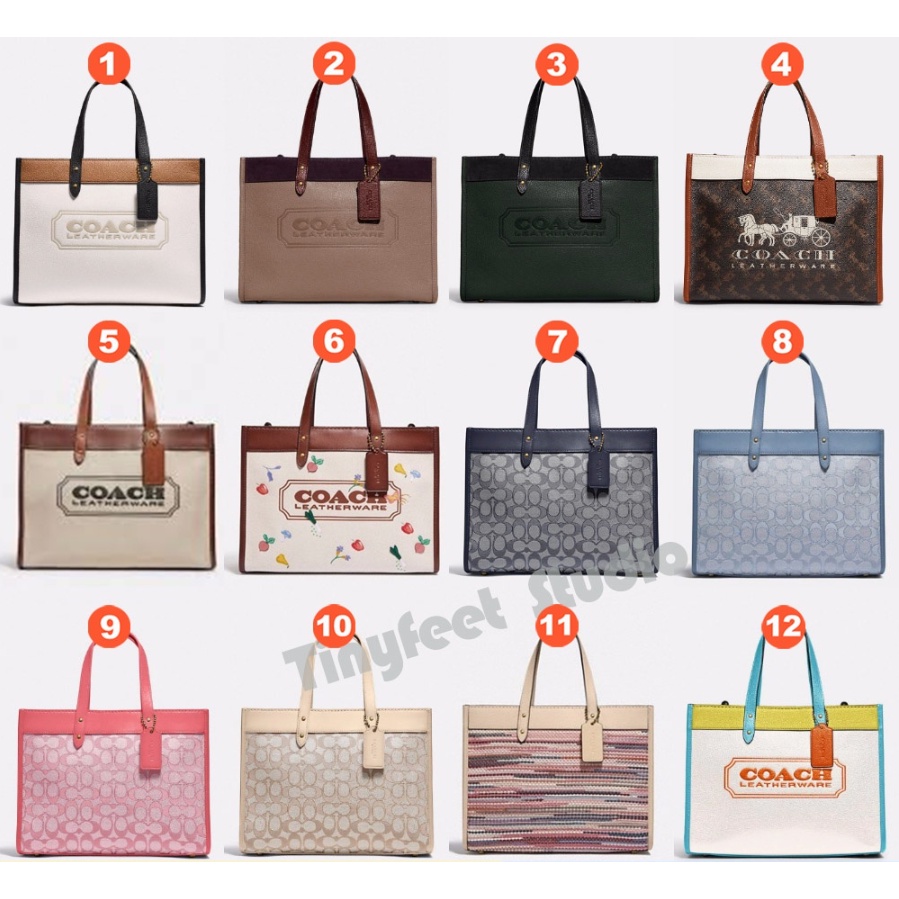 Coach C0777 C6035 C8458 C8459 C2773 C3282 C3859 Field Tote 30 หนัง ...