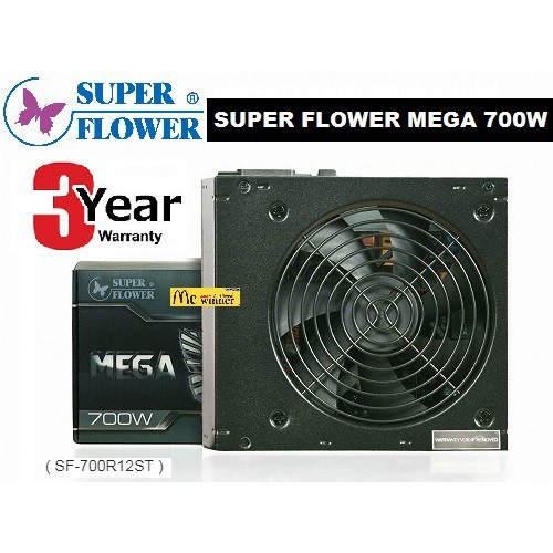 POWER SUPPLY (อุปกรณ์จ่ายไฟ) PSU (80+ White) SUPER FLOWER MEGA 700W (SF ...