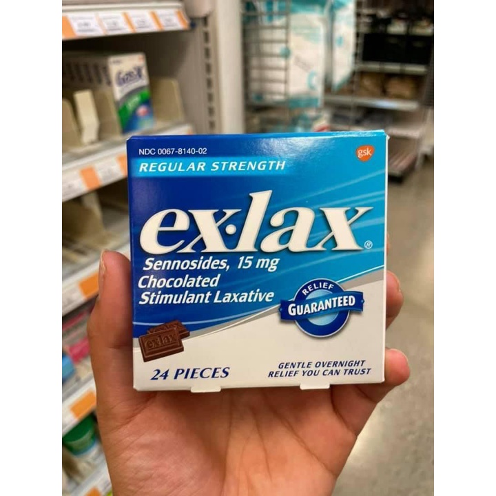 Ex-lax Chocolate S t i m u l a n t Laxative 🇺🇸 ขนาด 24 ชิ้น รสช็อคโกแลต ...