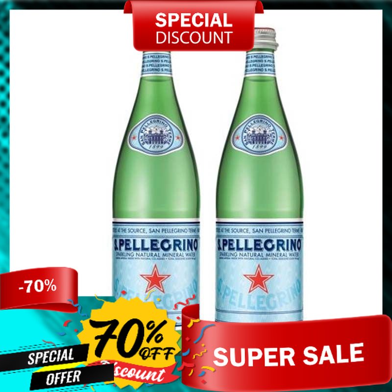 ซาน เพลลีกรีโน น้ำขวดแร่ธรรมชาติชนิดมีฟอง 750 มล. แพ็ค 2 ขวดน้ำดื่มSan Pellegrino Sparkling ...