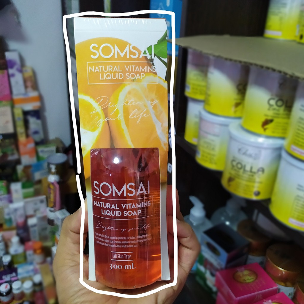 โฟมล้างหน้าส้มใสใหญ่ Somsai สบู่เหลวทำความสะอาดผิวหน้า 300 ml. | Shopee Thailand
