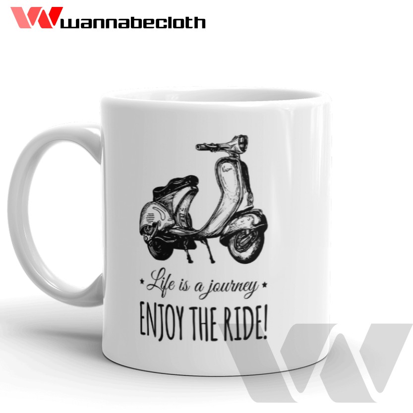 Vespa Scooter Glass Vespa Scooter Mug แก้วที่ไม่ซ้ํากัน Custom Mug ...