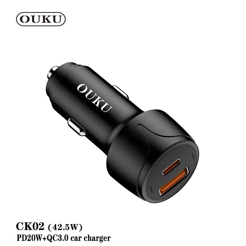 "NEW" OUKU CK02 ที่ชาร์จแบตในรถ ชาร์จเร็ว อะแดปเตอร์ชาร์จในรถ 1ช่อง usb ...