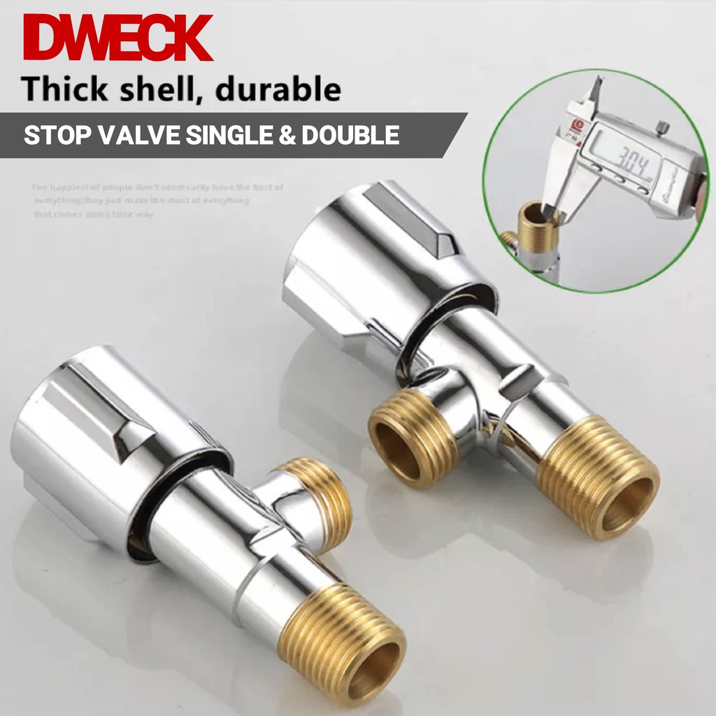 Stop Faucet Branch Tee Single SUS 304 Brass All Variants | Shopee Thailand