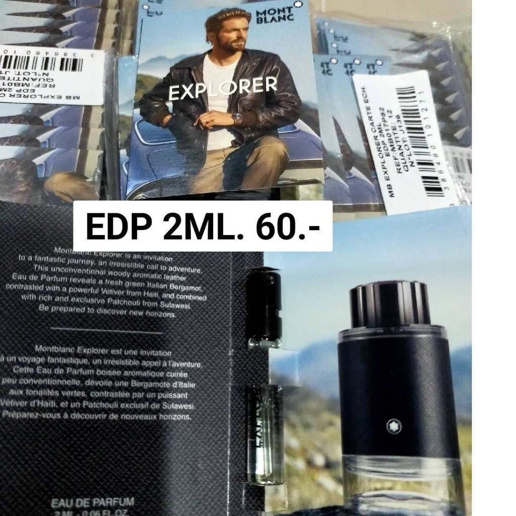 ของแท้ 2ml ของแท้ ล็อตใหม่ MONTBLANC MONT BLANC Explorer EDP สัมผัสความผ่อนคลายไปกับ น้ำหอม ...