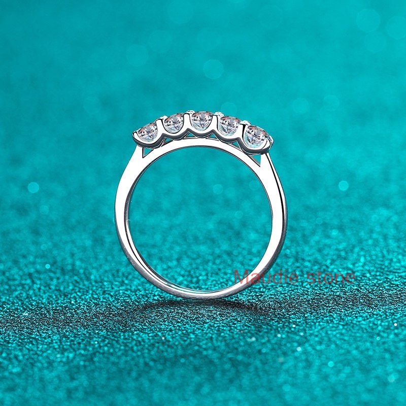 แหวนเพชรโมอิส เงินสเตอร์ลิง S925 3.6ct 1.5ct 5 สําหรับผู้หญิง 5 ชิ้น | Shopee Thailand